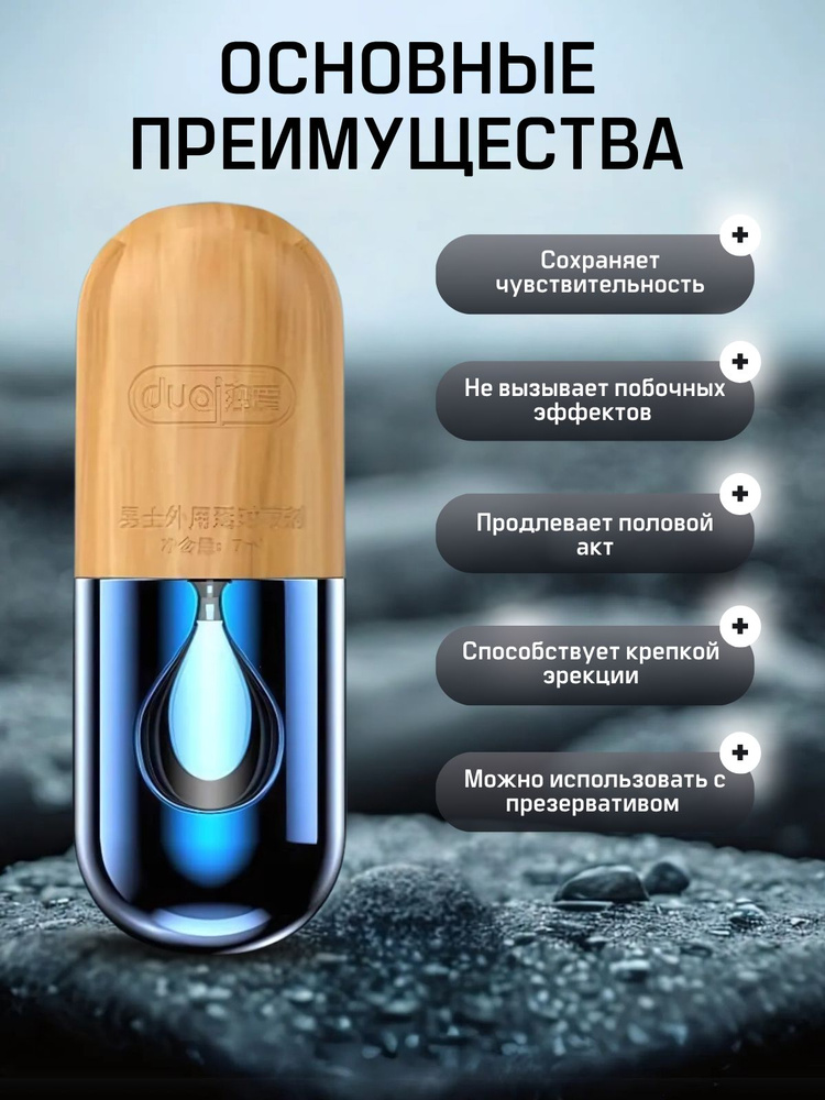Пролонгатор спрей для мужчин Delay Spray 7 мл спрей для задержки эякуляции, продление полового ...