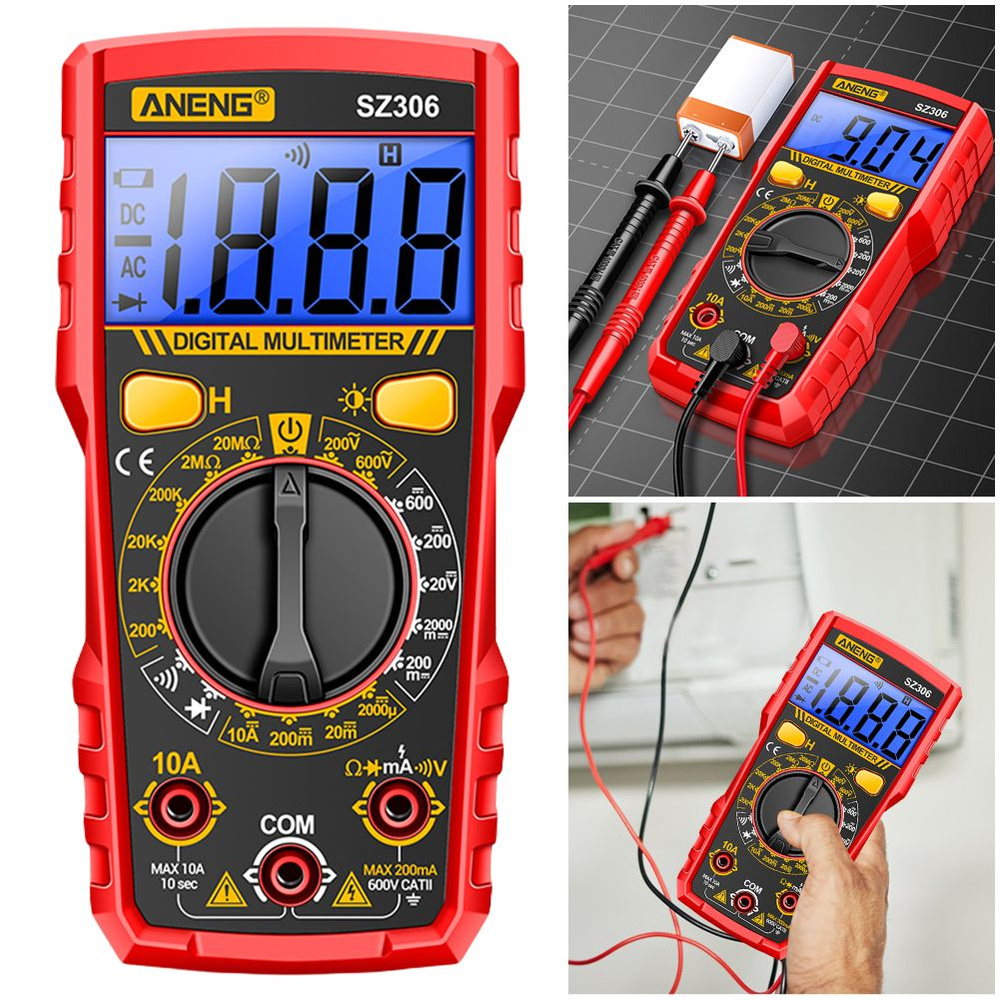 Цифровой Мультиметр для Измерения Напряжения и Тока, Proстой в Использовании Multimetr s ...