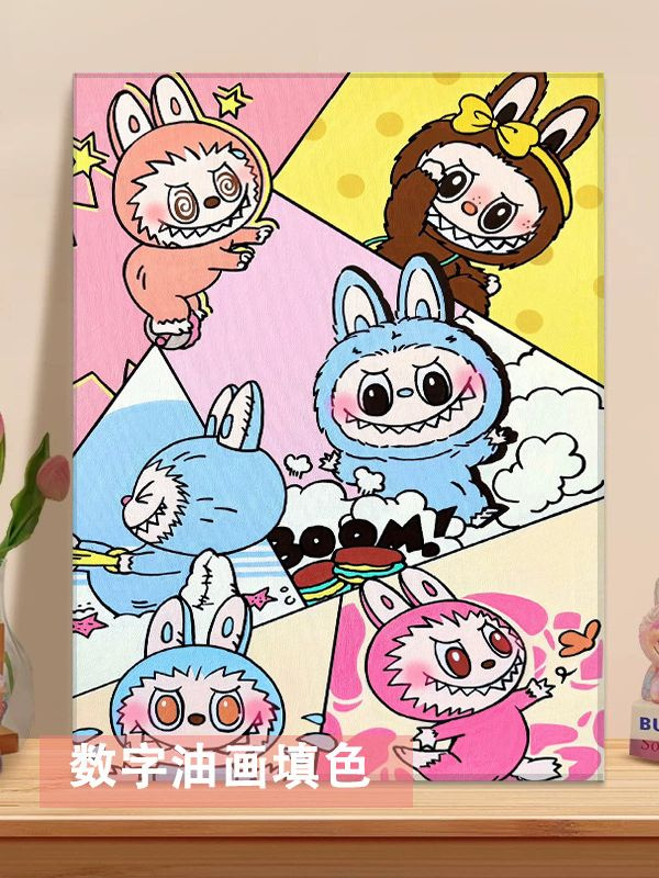Labubu Friends: картина по номерам 40х30 купить на OZON по низкой цене ...