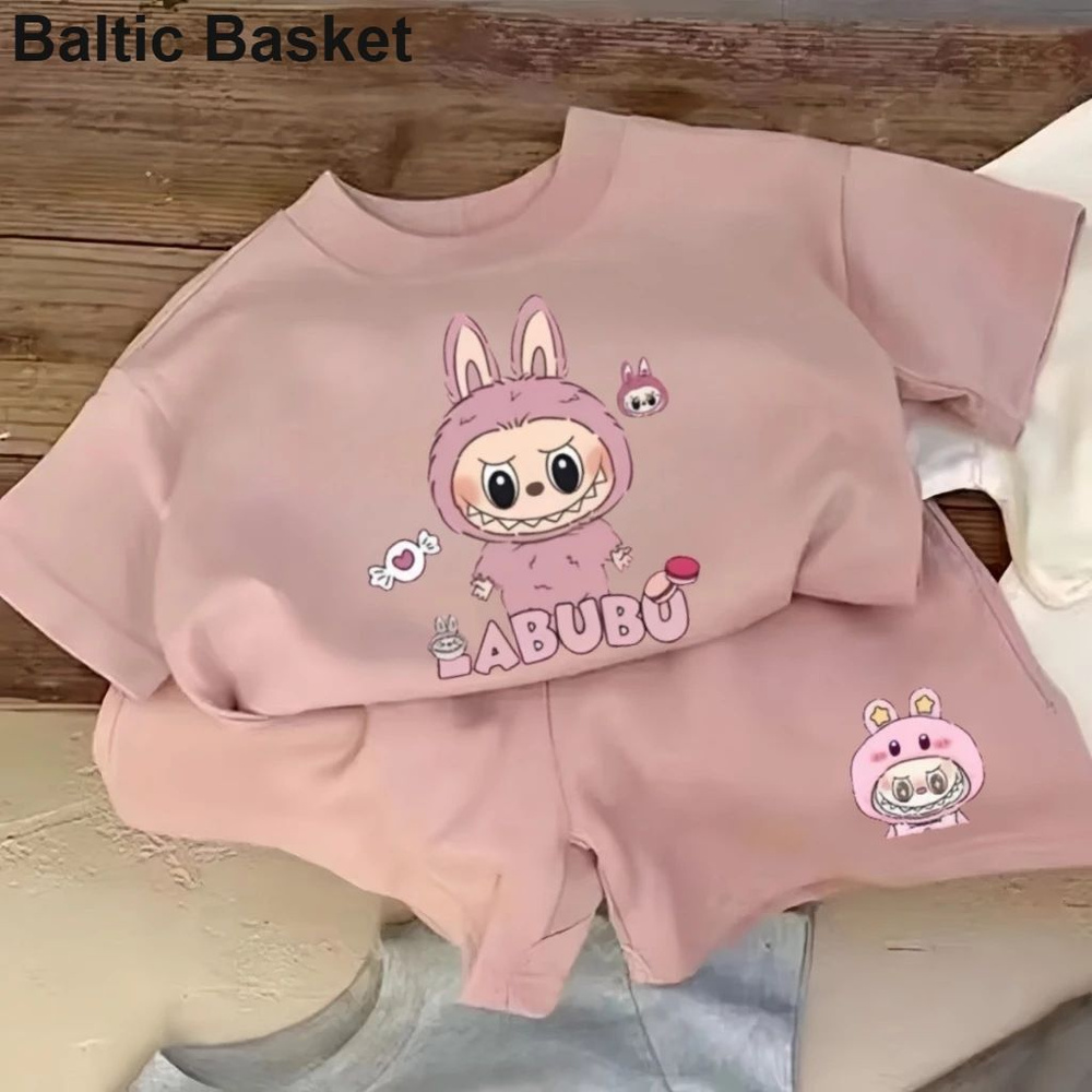 Футболка Девочки, Мальчики MOOCIE умеренный розовый Средний, размер 90 Политекс Повседневный ...