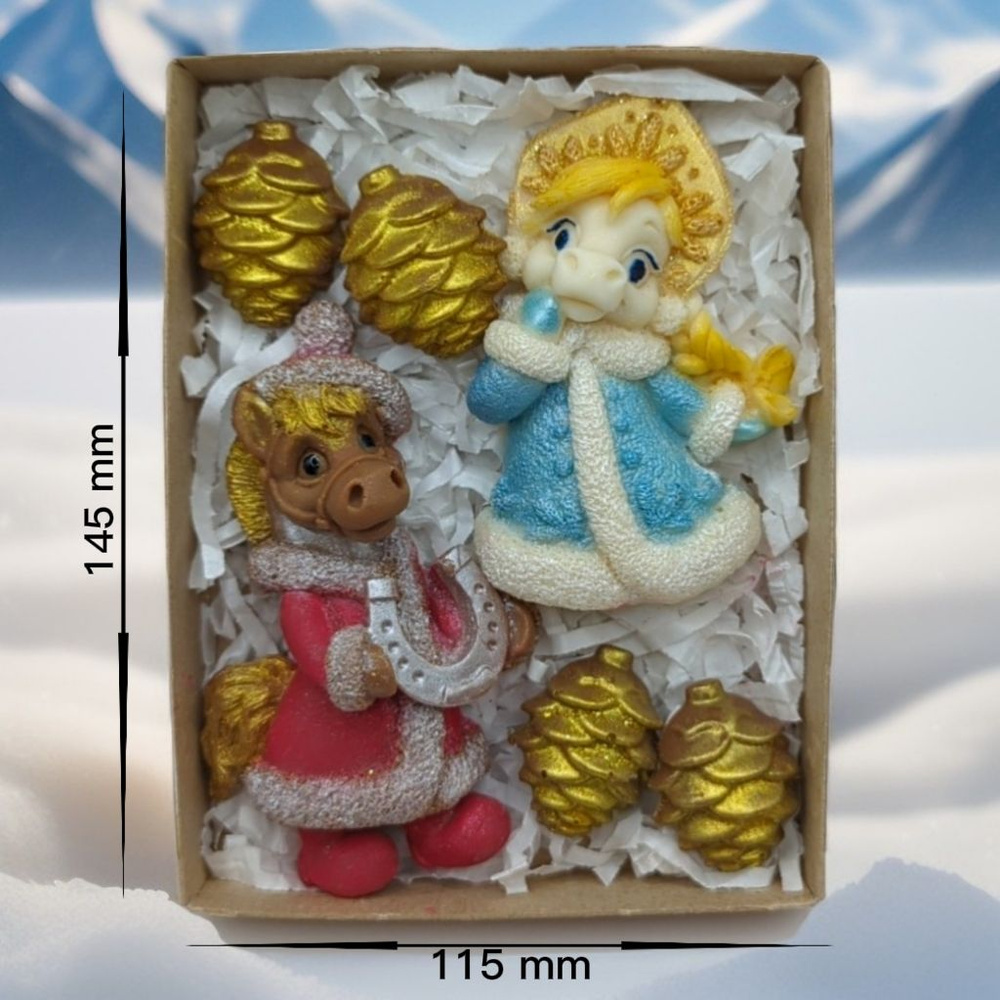 Новогодний шоколадный набор. Подарок на Новый год. Лошадки из шоколада ...