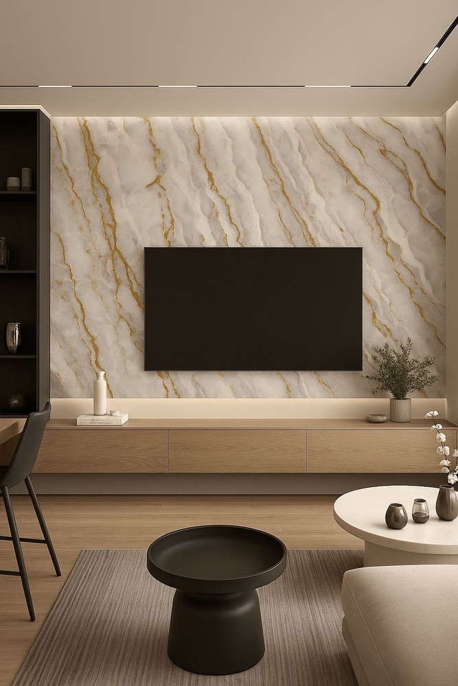 Стеновая панель, гибкий мрамор, полотно 2800х1200мм: S034 интерьер, декор дома, кухни, ванной ...