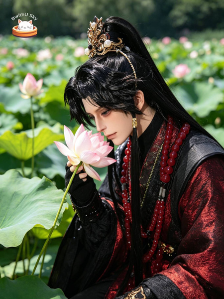 BwithUSky Jinnian 1/3 BJD Кукла: Атмосферный восточный наряд с золотыми ...