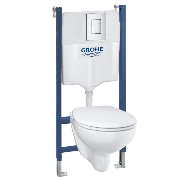 Инсталляция Solido 4 в 1 с подвесным унитазом Bau Ceramic с сиденьем ...