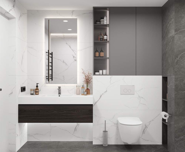 Laparet Mars Grey 60x120 (уп. 1,44 кв2/ 2 шт) - керамическая плитка и ...