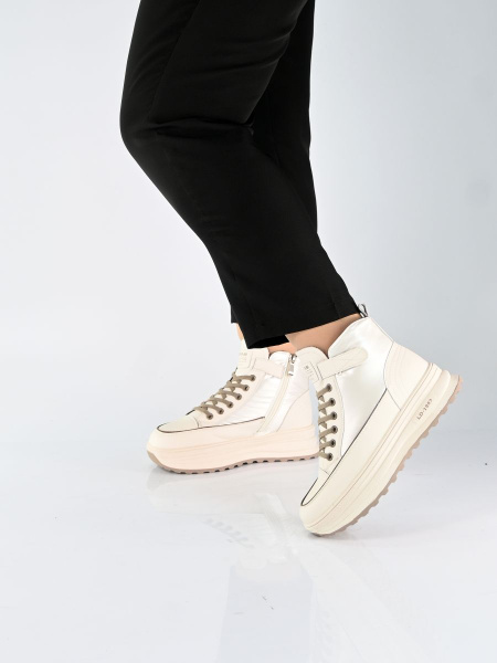 Ботинки Женский Ascalini молочный, размер 43 Зима 8 Стандартный средний (до 9 см) Россия купить ...