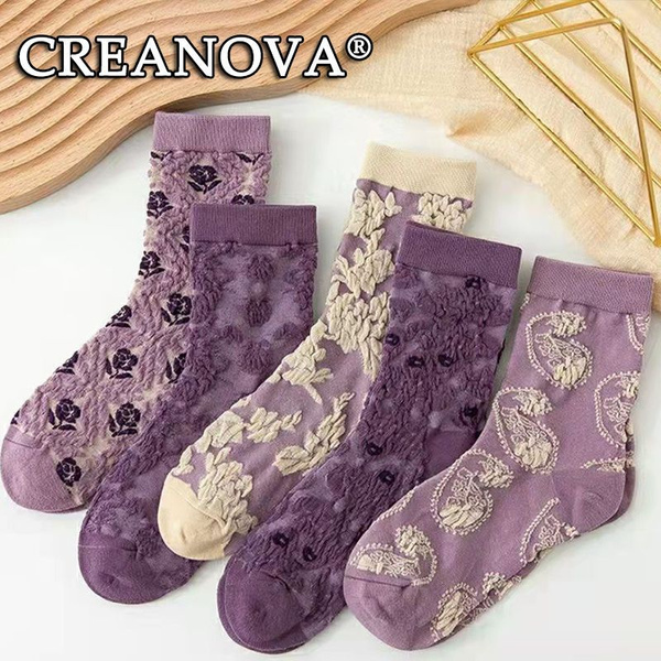 Комплект носков Женский, Мужской CREANOVA, размер F Хлопок На любой сезон аметистовый купить c ...