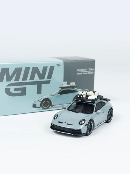 Машинка TSM MINI GT 1/64 Porsche 911 Dakar attached travel rack #780 ...