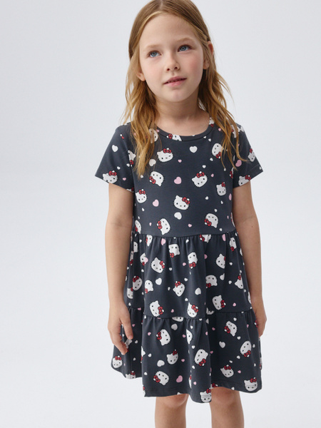 Платье Девочки SELA темно-серый Повседневный, размер 116 купить c доставкой на OZON по низкой ...