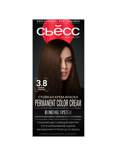 Крем-краска для волос Сьёсс Color тёмный шоколад 3-8, 115мл купить на ...