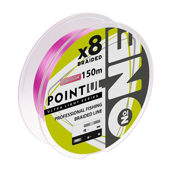 Number ONE Point UL 8X-150 pink - разрывная нагрузка 2.9 кг., диаметр ...