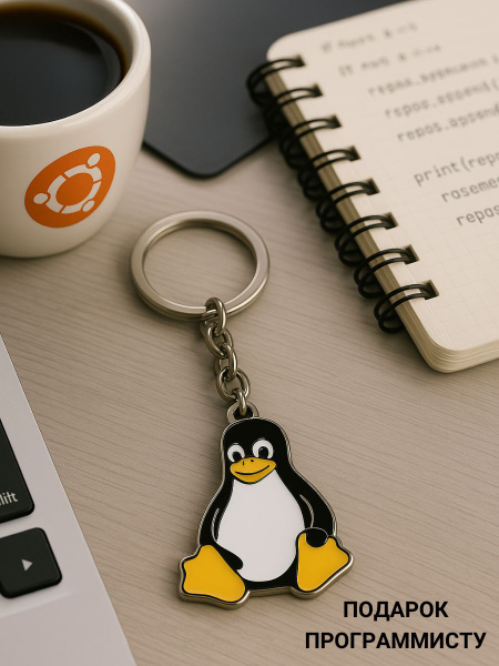 Брелок для ключей LINUX Tux для разработчика купить на OZON по низкой цене (1592022401)