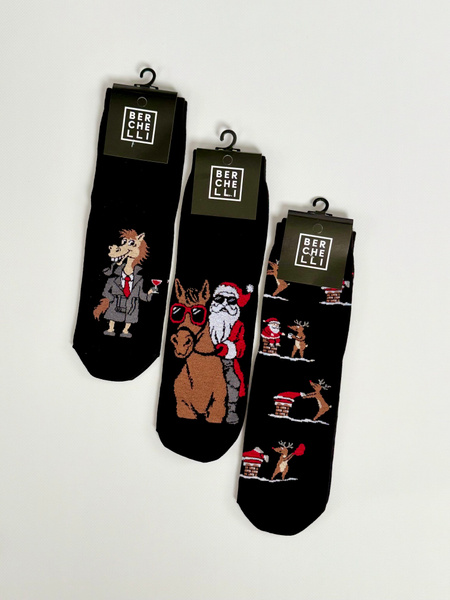 Носки Мужской Berchelli, размер 40, 47 Трикотаж Скандинавская ходьба, Фитнес На любой сезон ...