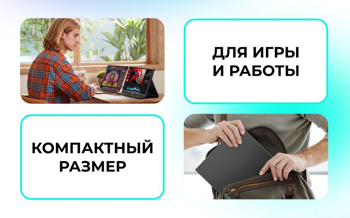 ARZOPA 15.6" Монитор портативный S1 Table 1080p FHD 60Hz с защитным ...