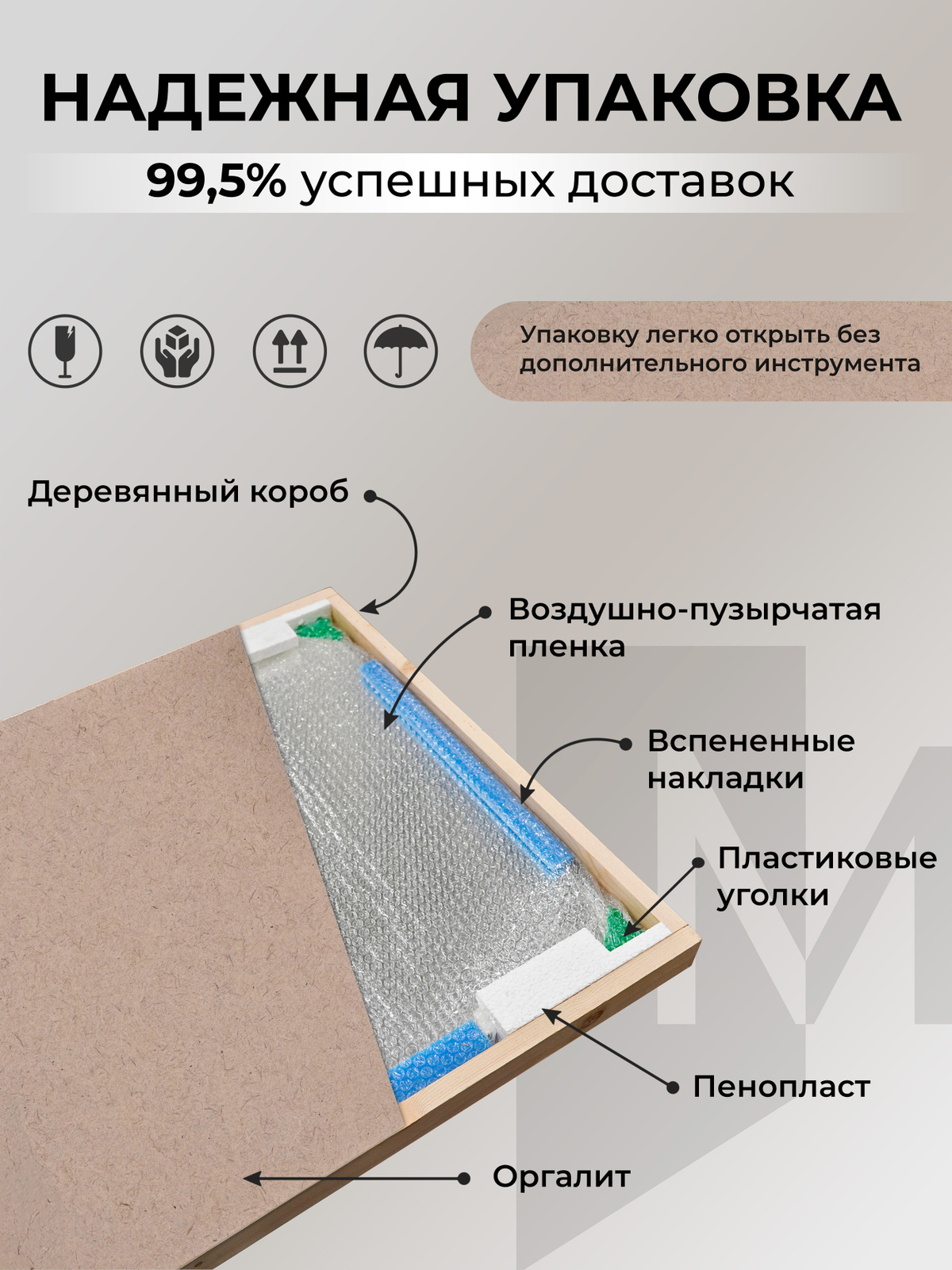 Mideon Настенное зеркало Soft Edge в полный рост в прихожую 60х170см ...