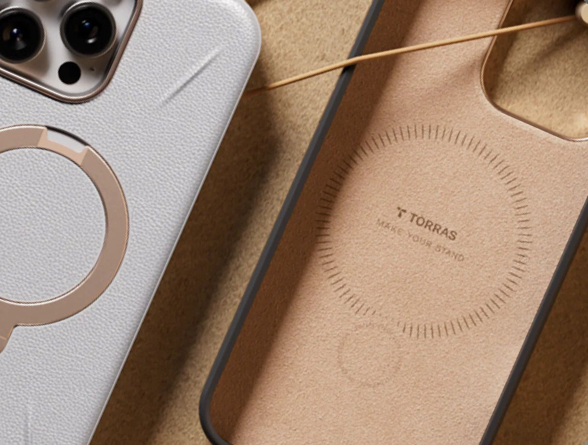 Чехол TORRAS Ostand Q3 VegSkin для iPhone 16 Pro, мягкий на ощупь, вращающееся на 360 магнитное ...