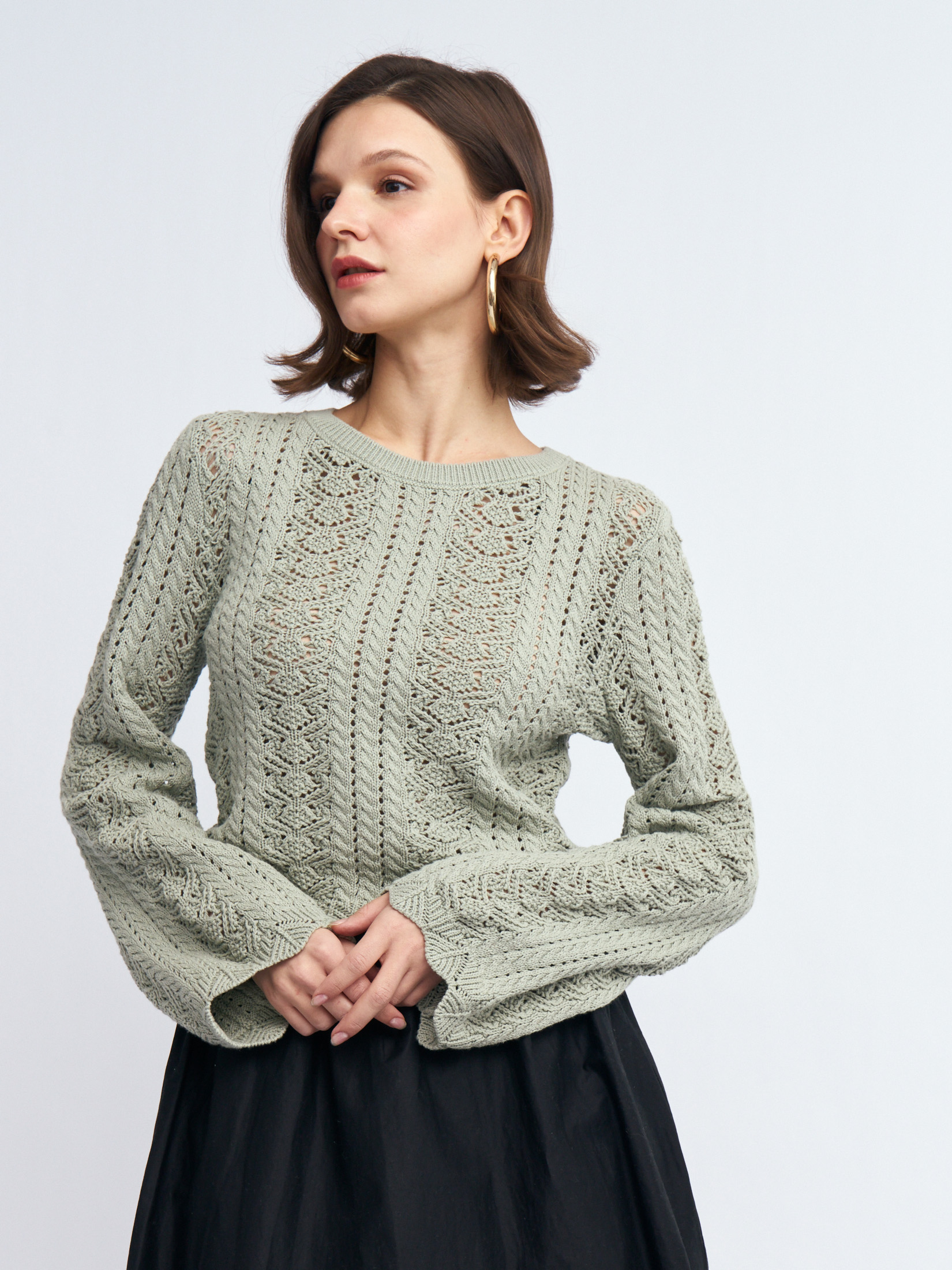 Свитер Женский Zolla хаки Хлопок, размер 42 Китай купить c доставкой на OZON по низкой цене ...