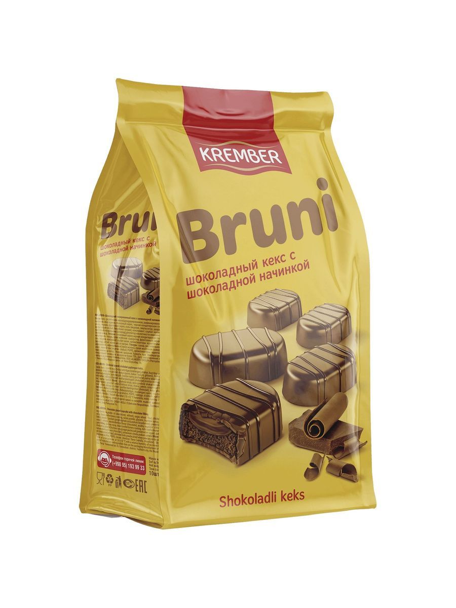 Кекс Krember Bruni Шоколад с начинкой глазированный, 190г купить на ...
