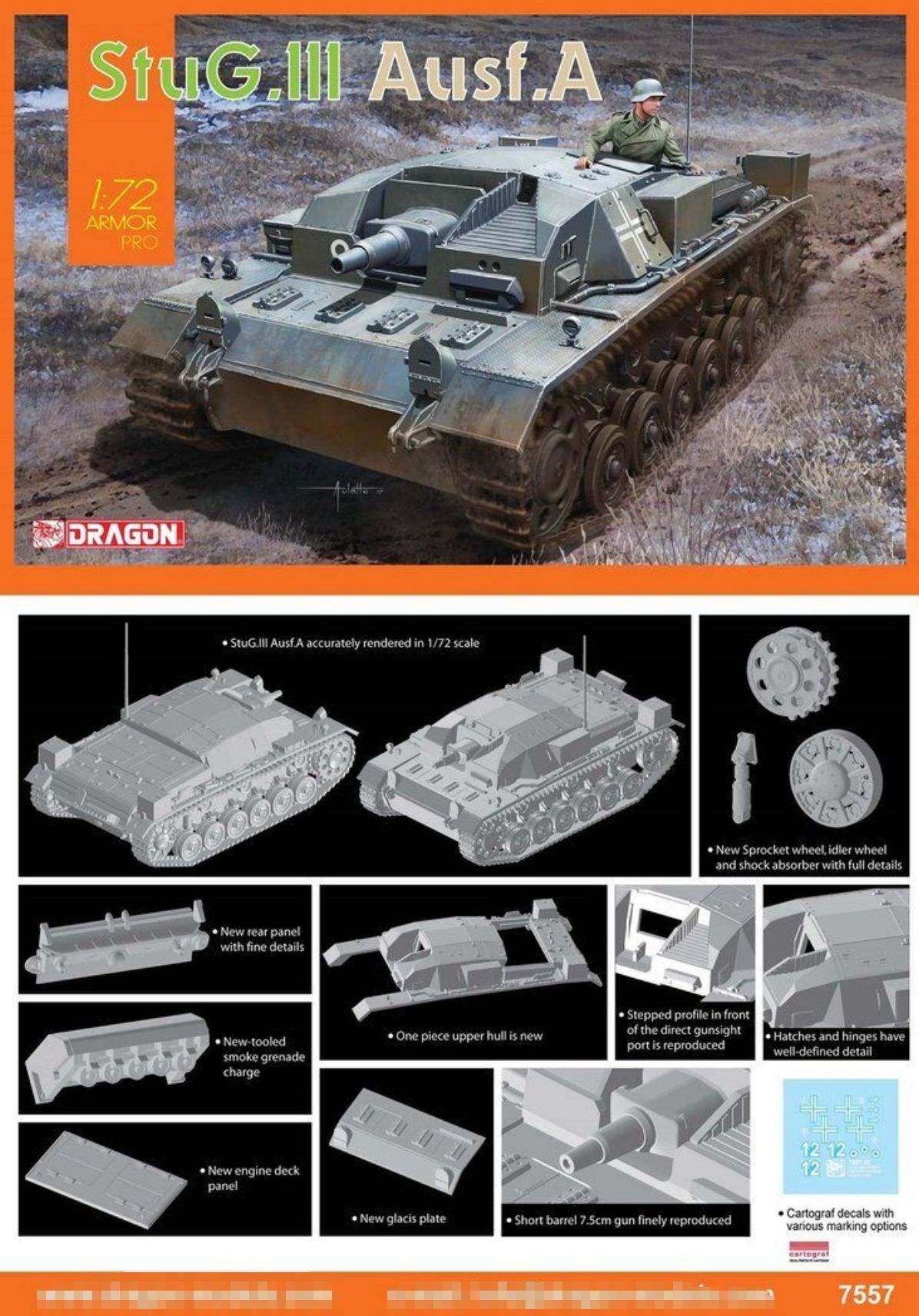 DRAGON 1/72 7557 StuG.III Ausf.A сборная модель танка купить на OZON по ...