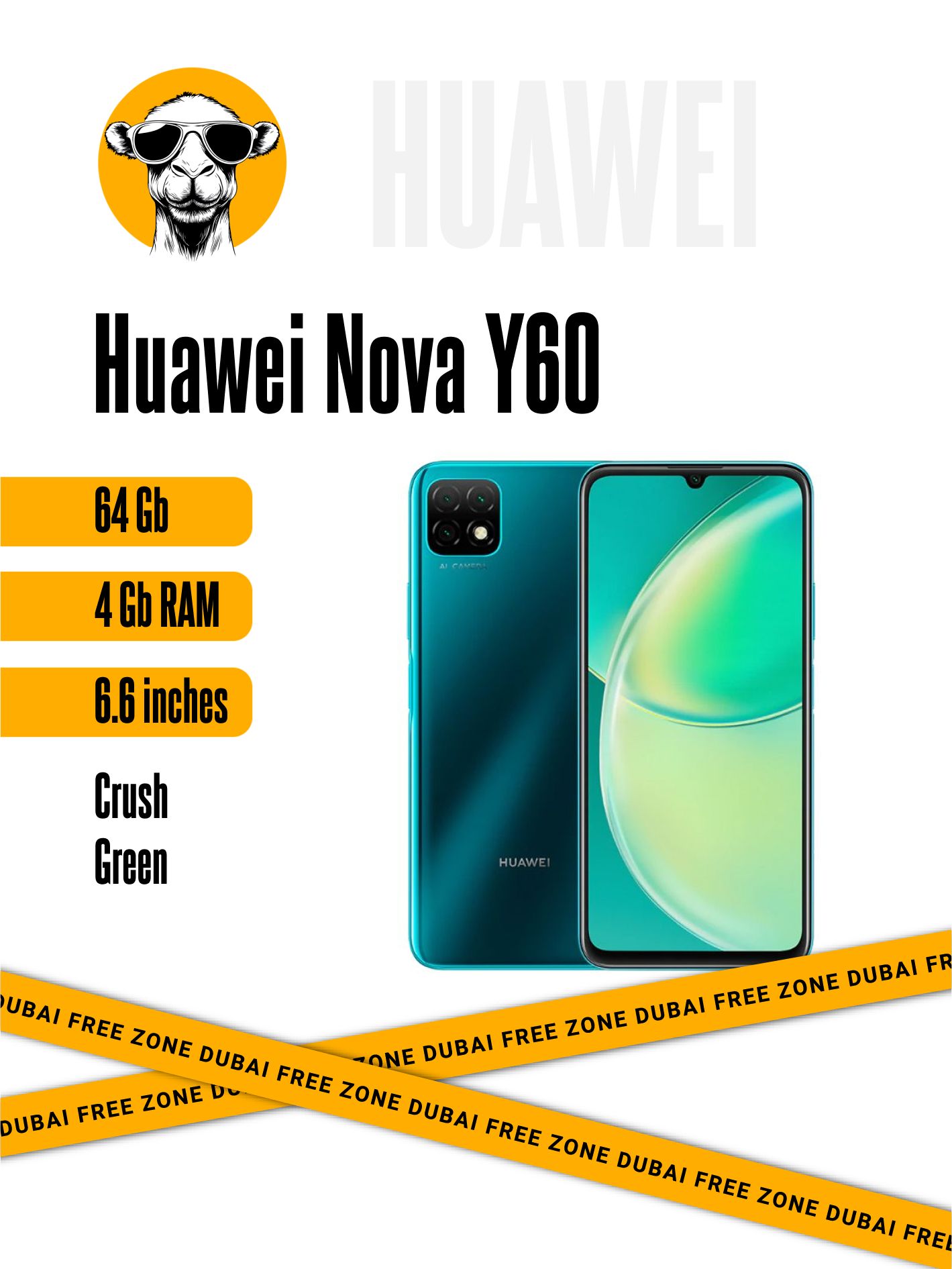 Смартфон HUAWEI Nova Y60 64 ГБ 4 ГБ Зеленый 6.6 IPS HNY646G купить c ...