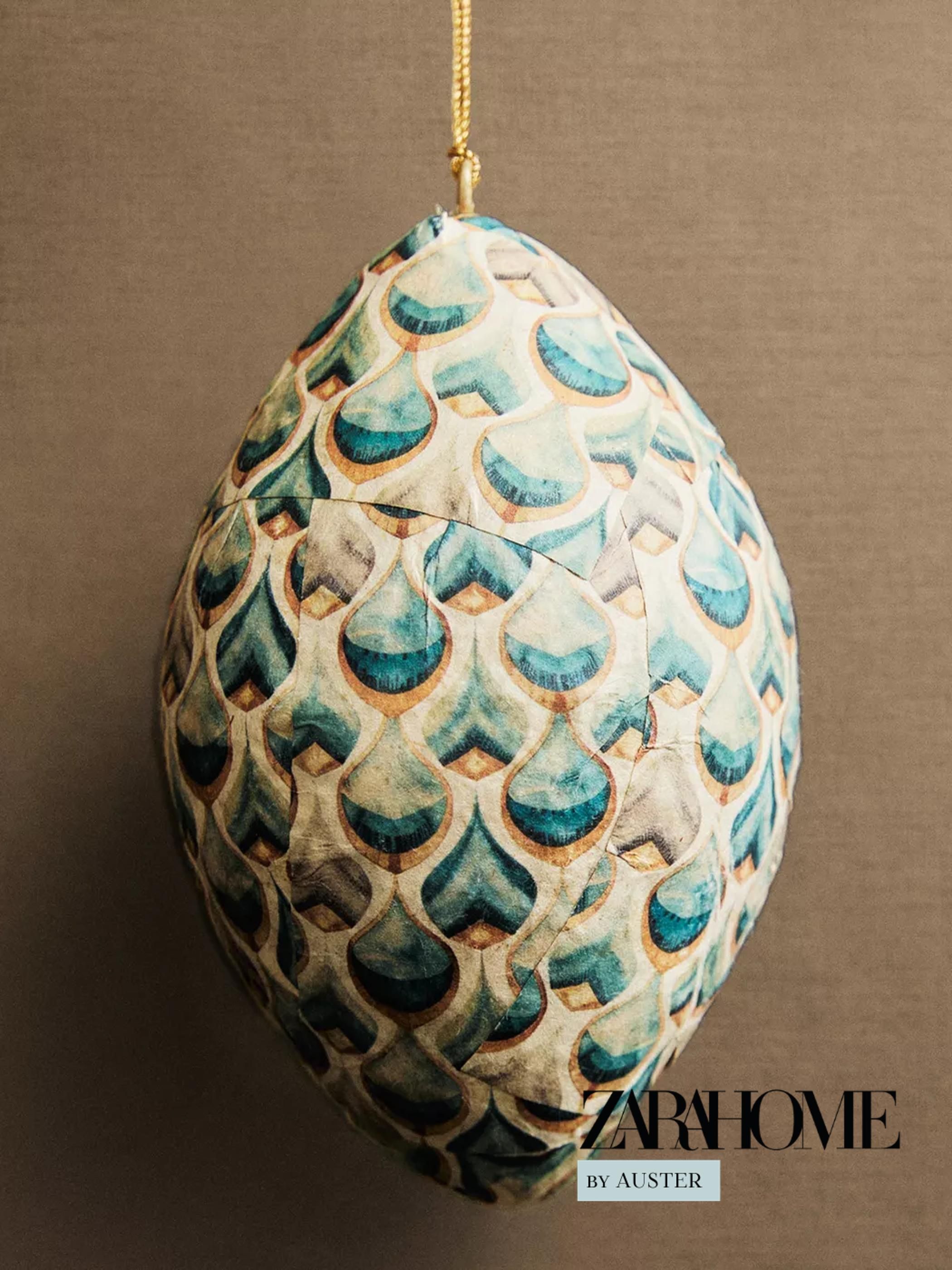 Елочная игрушка ZARA HOME LONG PRINTED BAUBLE CHRISTMAS TREE DECORATION ...