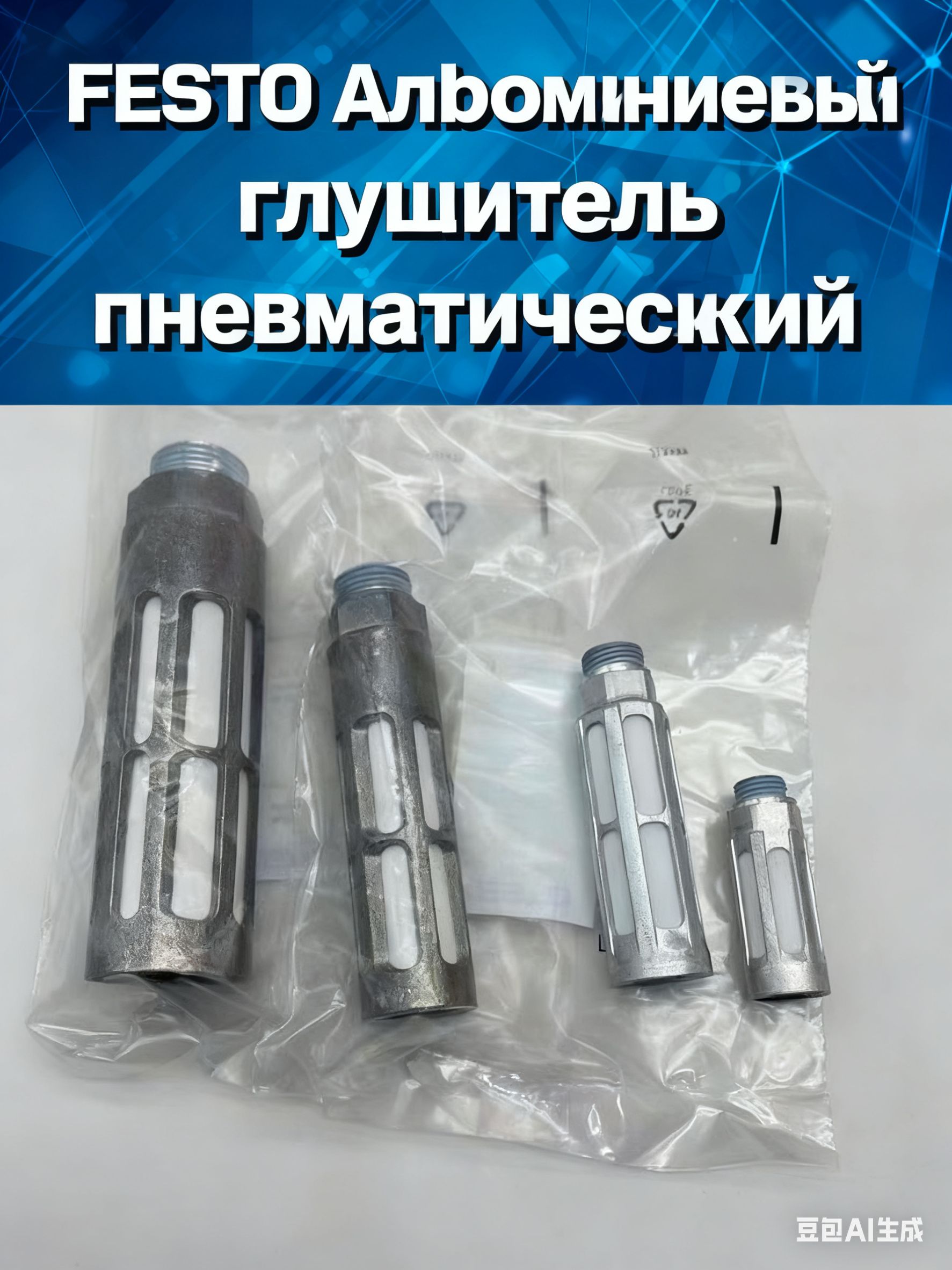 FESTO U-1/8-B 6844 Алюминиевый глушитель пневматический 1 шт. купить на ...