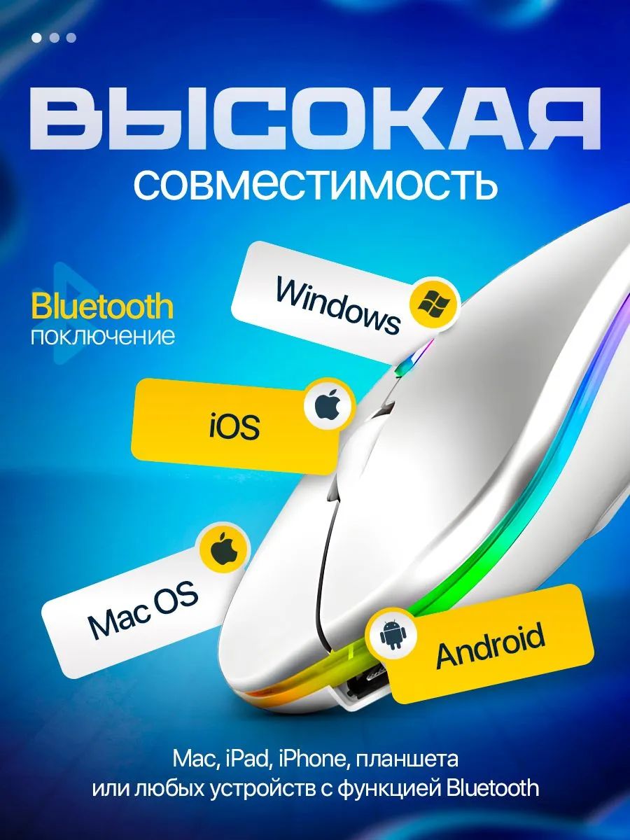 Мышь беспроводная BESTFIX беспроводная shubiao , разноцветный купить c ...