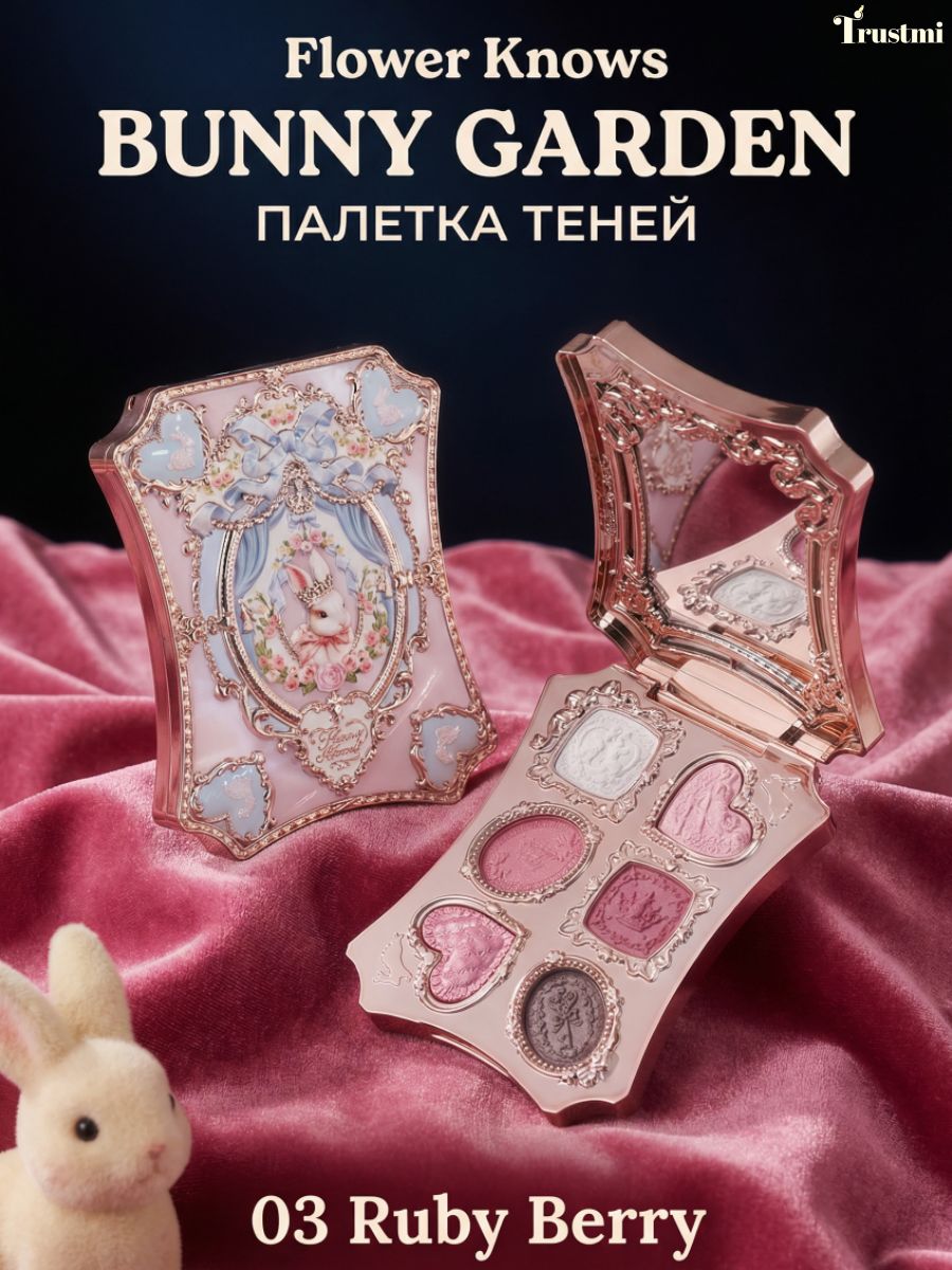 Flower Knows Bunny Garden Палитра теней для век-03 Ruby Berry купить на ...