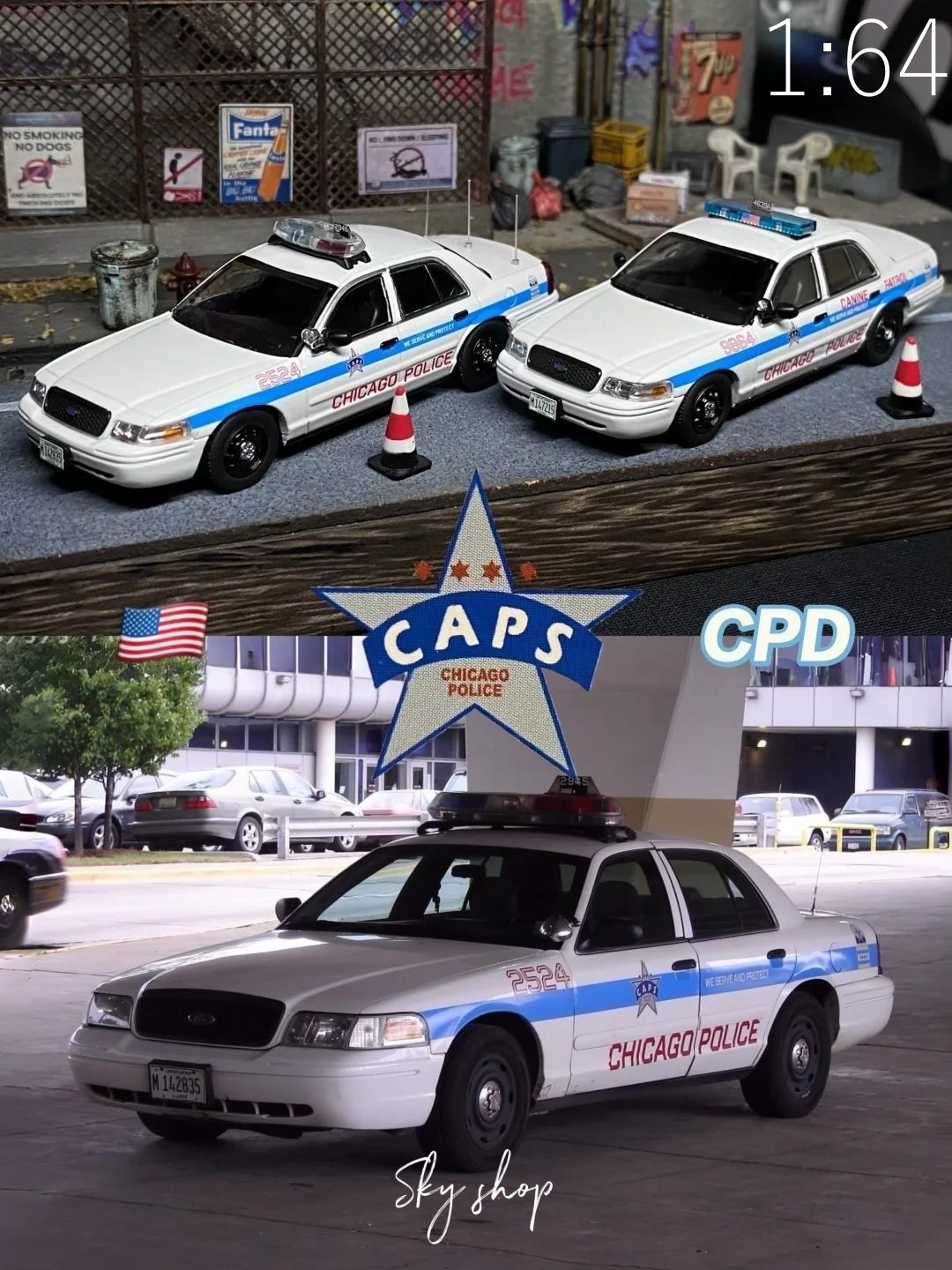 Машинка Rollin 1:64 Ford Crown Victoria Chicago Police Department CPD ...