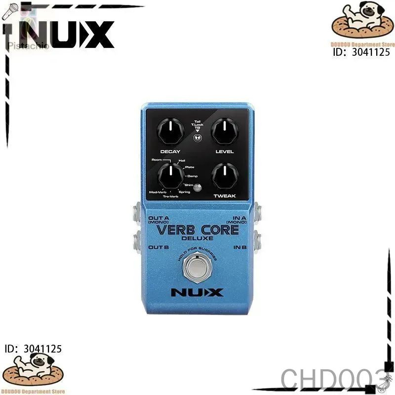 NUX Verb Core Deluxe Педаль реверберации, 8 типов реверберации в ...