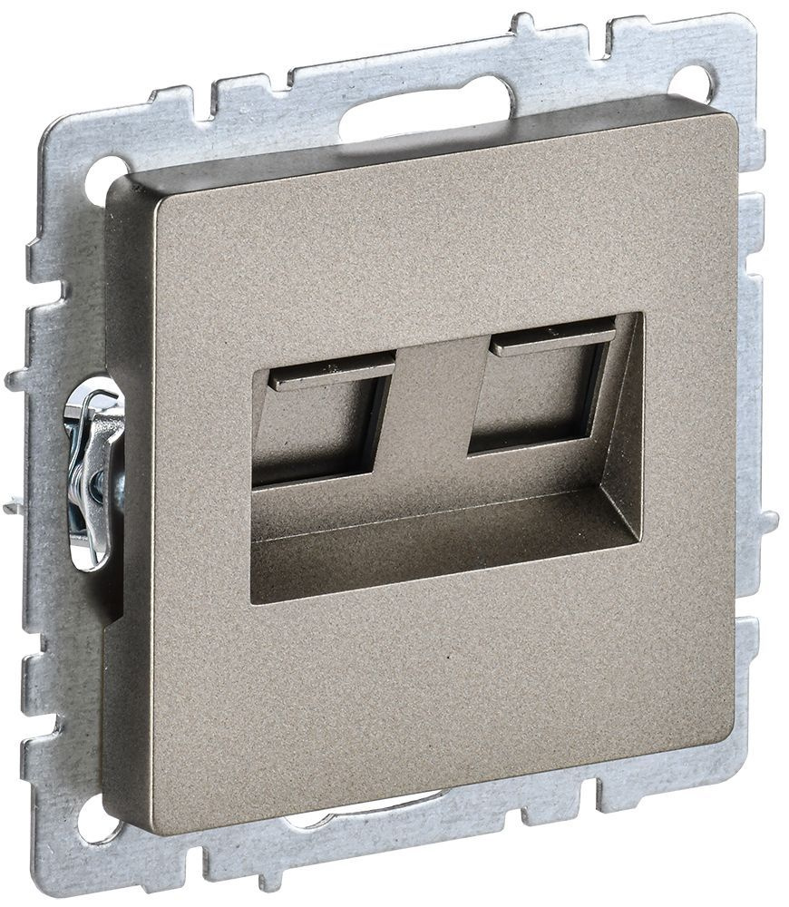 BRITE Розетка двойная 2шт RJ11+RJ45 кат.5E РК/Т12-БрШ шампань IEK купить на OZON по низкой цене ...