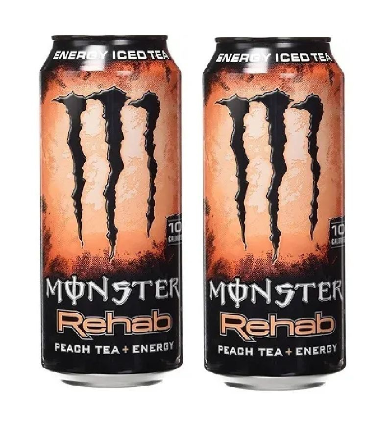 Энергетический напиток Monster Iced Tea Rehab Peach, 500 мл х 2 шт ...