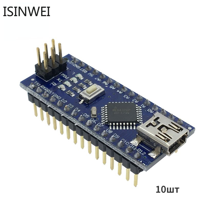 10 шт Плата Arduino Nano V3 0 Ch340 на микроконтроллере Atmega328
