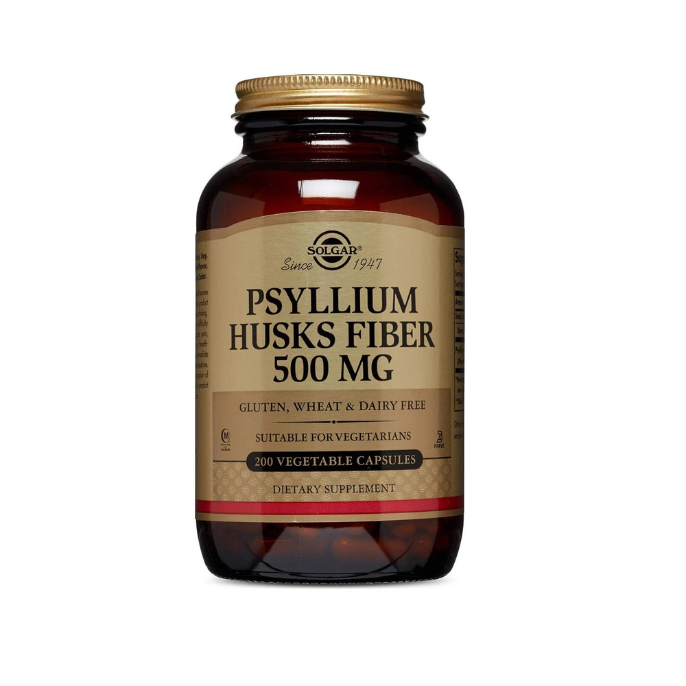 Psyllium Husks Fiber 500 мг 200 вег. капсул (Solgar) купить на OZON по ...
