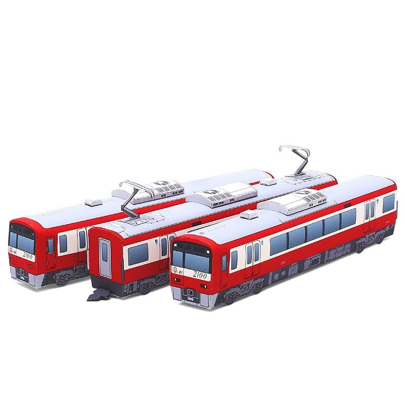 Японский электропоезд Keikyu 2100 Мини-локомотивы, 3D бумажная модель ...
