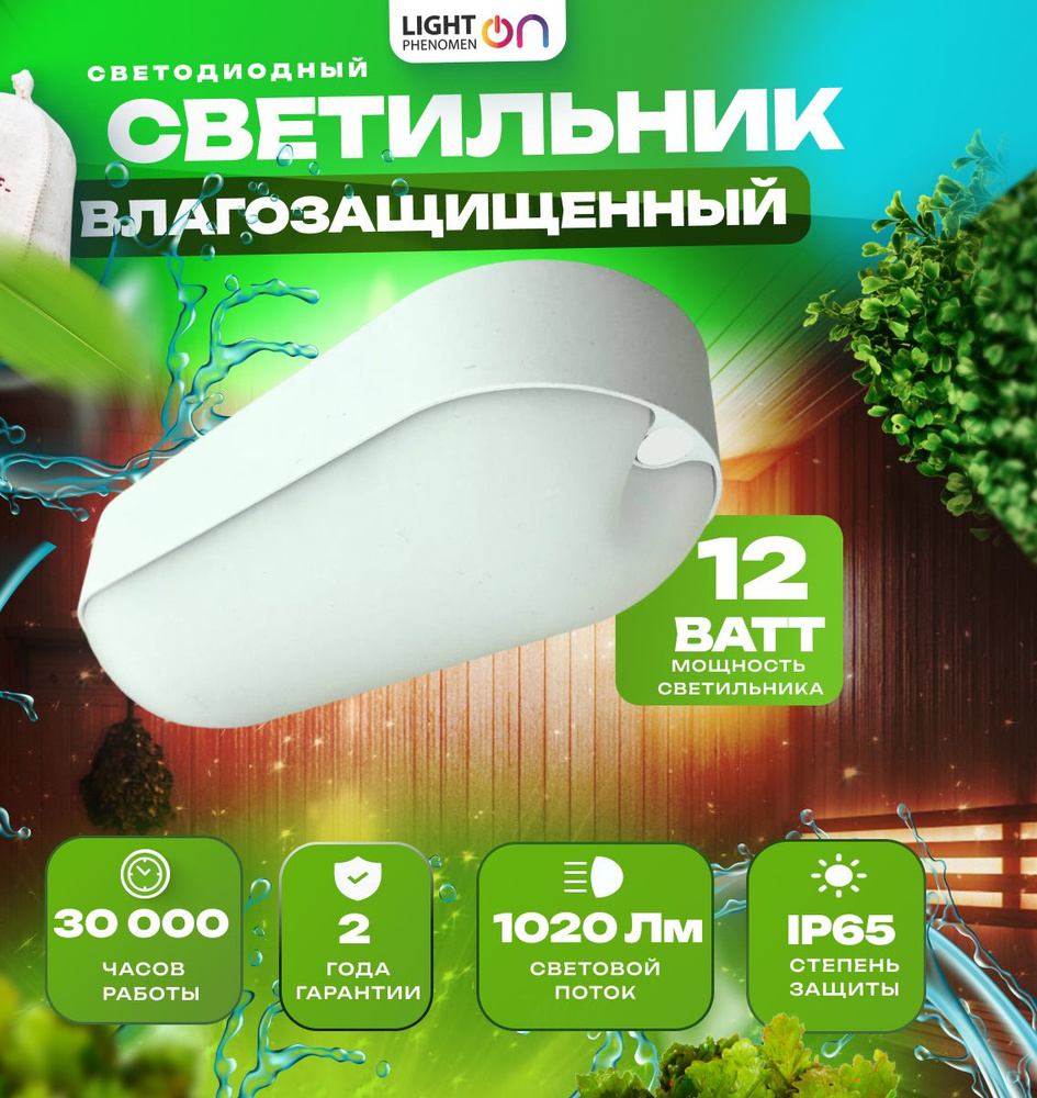 Светодиодный светильник влагозащищенный купить на OZON по низкой цене ...