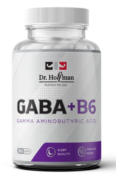 Гамма-аминомасляная кислота Dr.Hoffman GABA + B6, 90 капсул - купить с ...