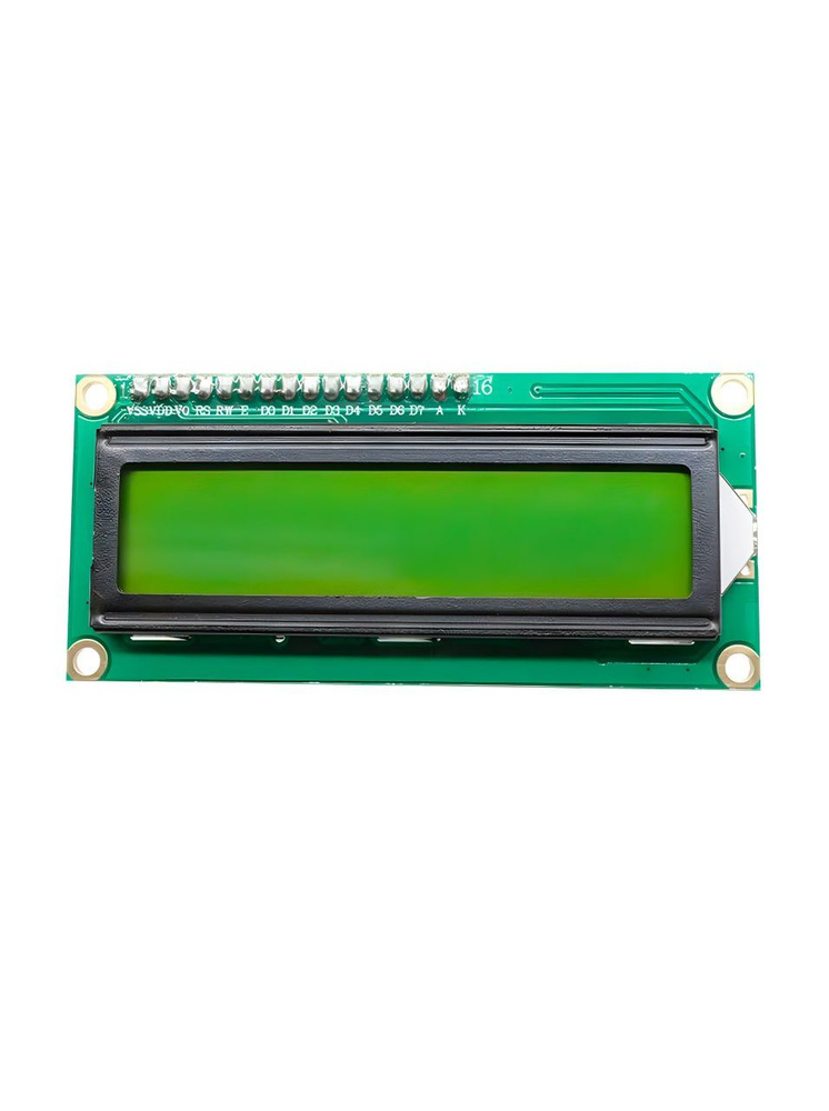 lCD-дисплей QAPASS 1602A, HD44780, 16 символов, 2 строки, зеленый (без ...