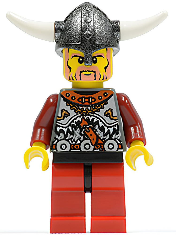Минифигурка Lego Viking Red Chess Pawn - Horns Glued to Helmet vik034 ...