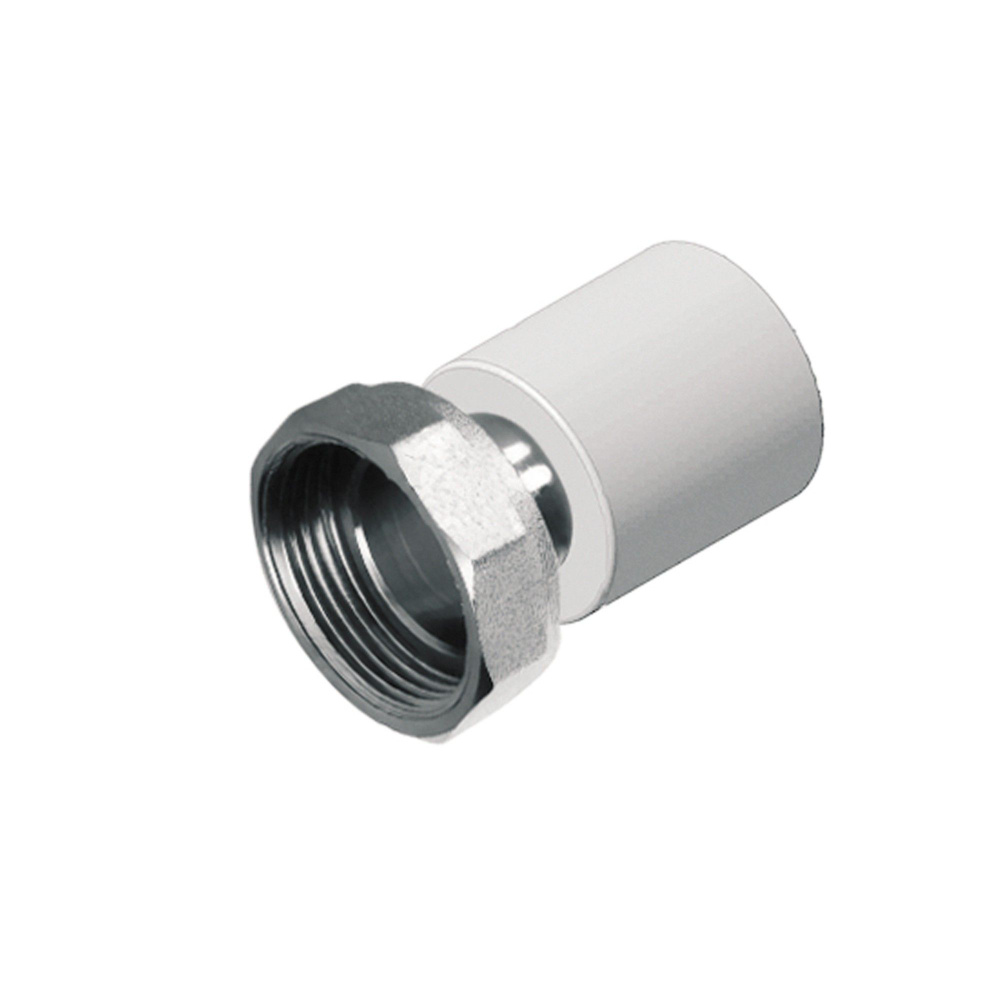 Муфта с накидной гайкой Политэк 1/2"x20 мм полипропилен, 86689644 ...