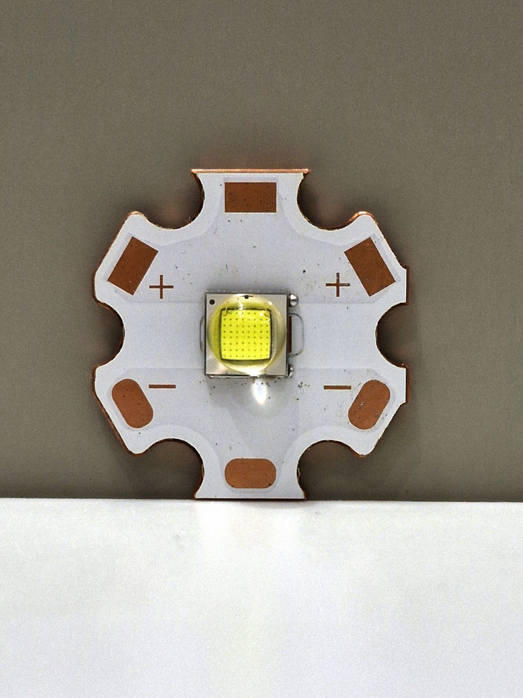 Светодиод Cree XM-L2 10Вт. 1200 лм 3-3,4V 3200mA 7000К холодный белый ...