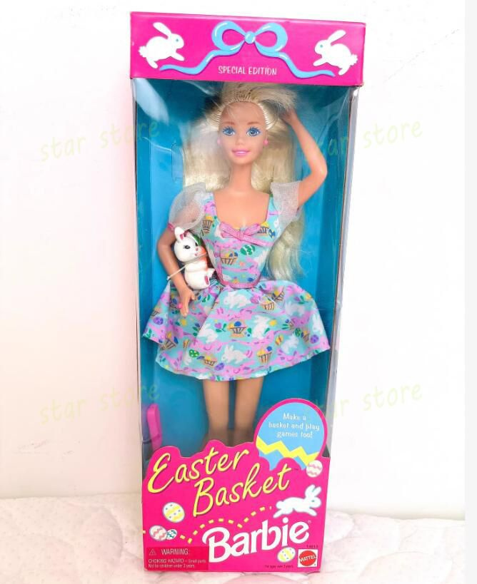 1995 Easter Basket Barbie Bunny Special Edition Mattel Коллекционное ...