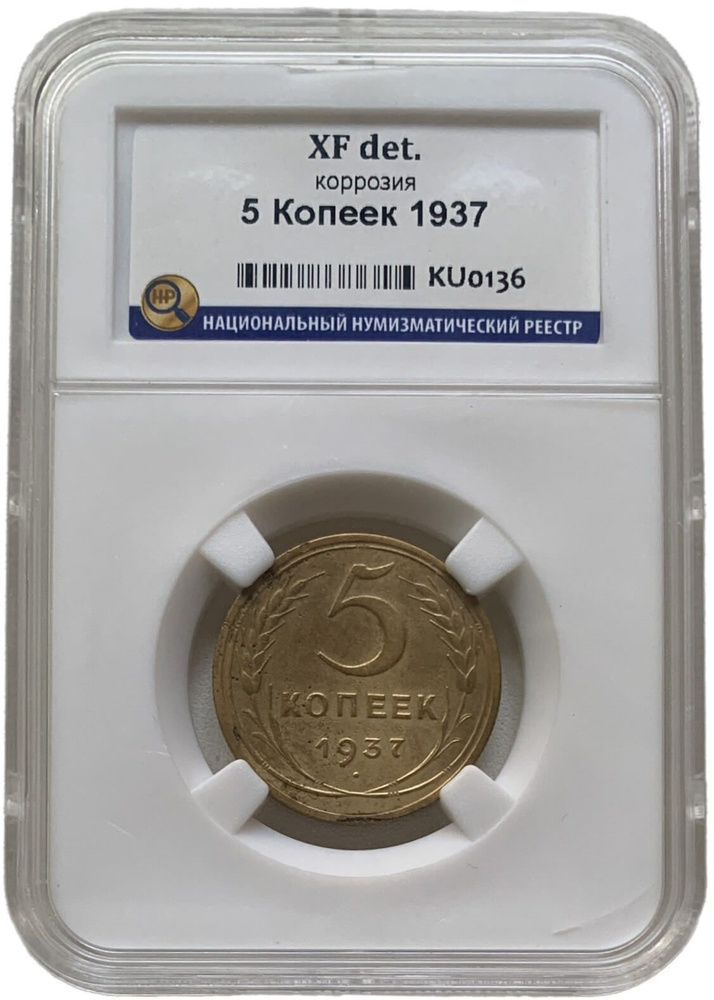 5 копеек 1937 слаб ННР (XF det.) - купить в интернет-магазине OZON с быстрой доставкой (1697851285)