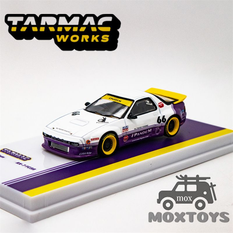 Tarmac Works 1: 64 Pandem RX-7 FC3S NO.66 Белый фиолетовый Готовые модели автомобилей купить на ...