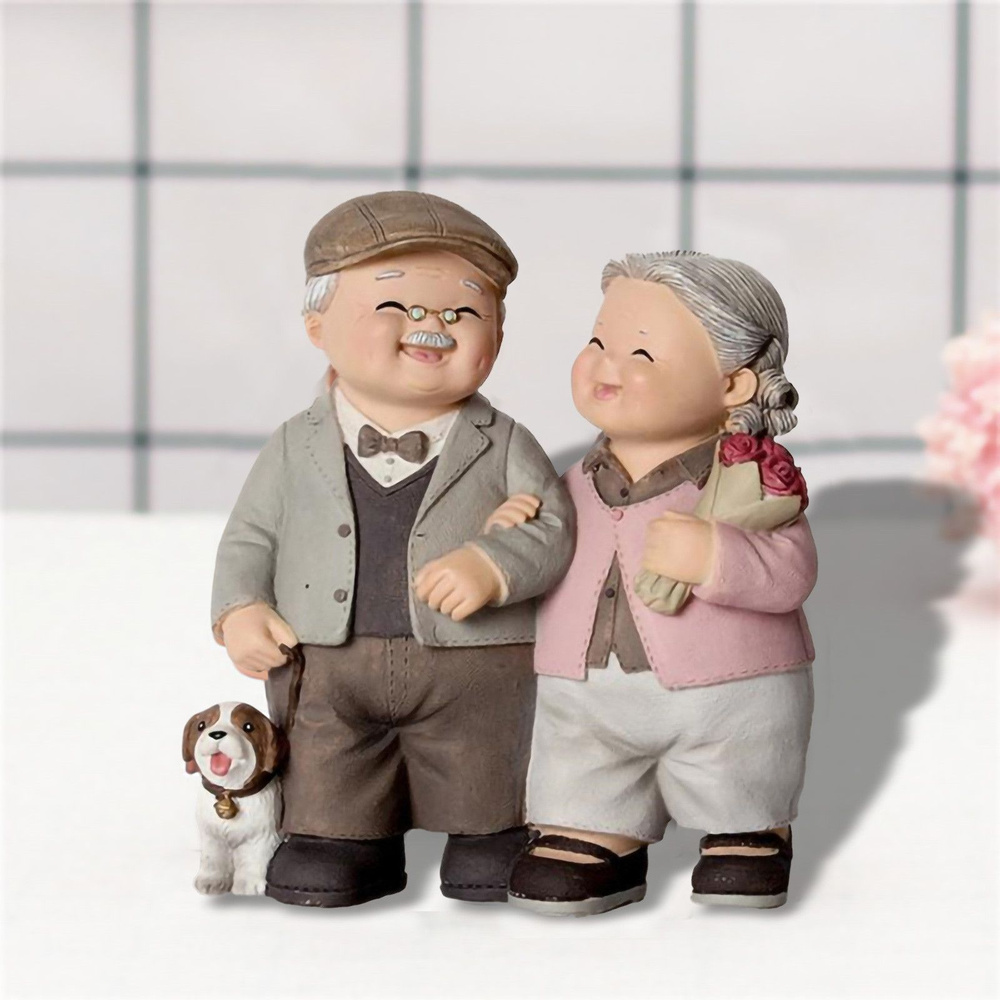 Статуэтка Бабушка и дедушка подарок на годовщину свадьбы Декор для дома интерьерная