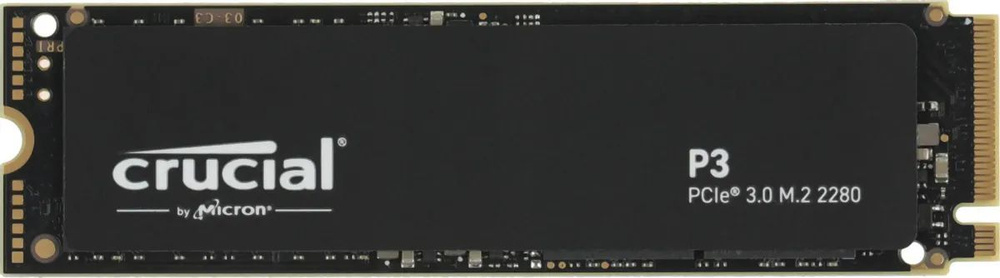 SSD накопитель Crucial P3 CT4000P3SSD8 4ТБ, M.2 2280, PCIe 3.0 x4, NVMe ...