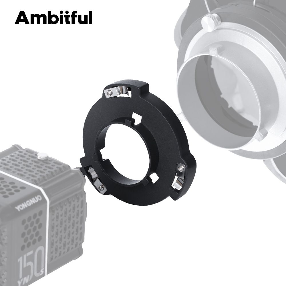Ambitful MB01 Mini Mount to Bowens Mount Adapter Quick Setup для YONGNUO YN150IFOOTAGE 60 ...