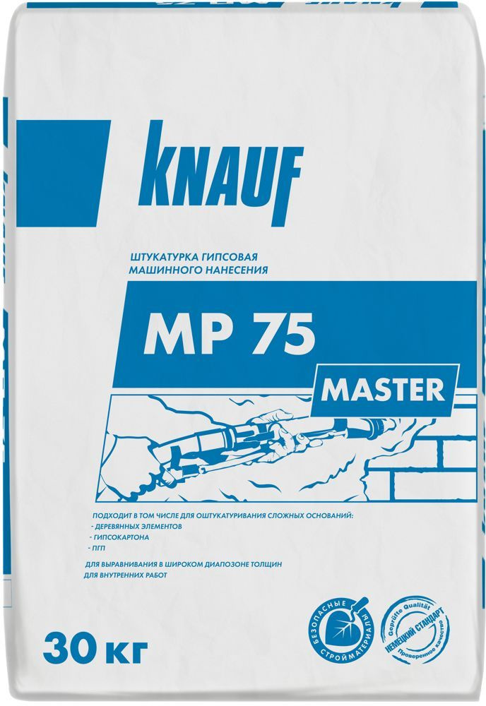 КНАУФ МП-75 штукатурка гипсовая машинного нанесения (30кг) / KNAUF MP ...