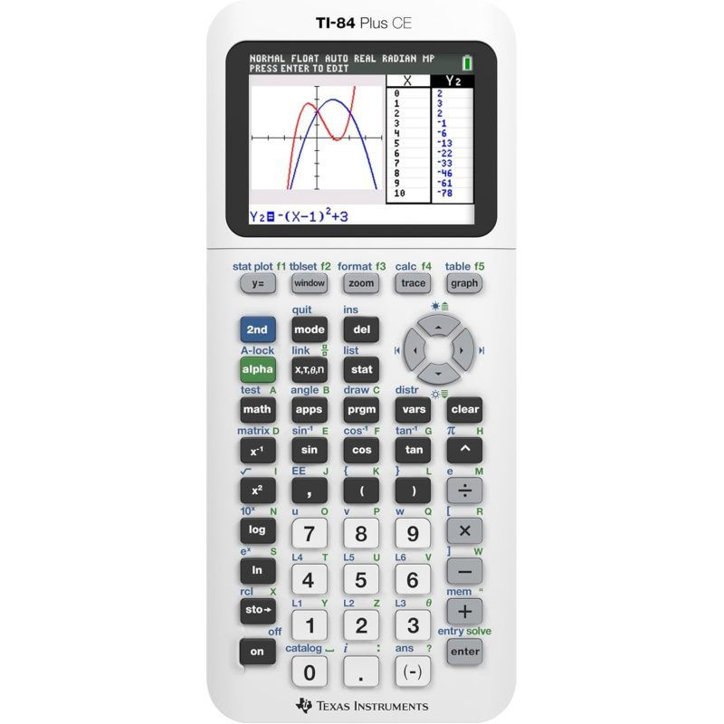 Графический калькулятор TEXAS INSTRUMENTS TI-84 PLUS CE-T Python ...