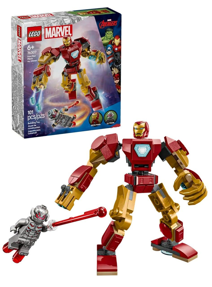 76307 Конструктор LEGO Super Heroes MARVEL Iron Man Mech vs. Ultron ...